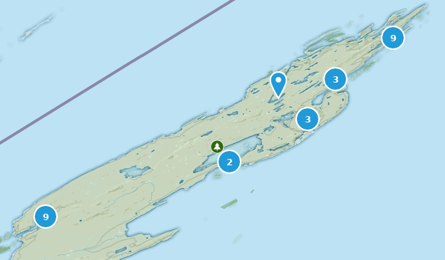 Isle Royale Hiking Trail Map