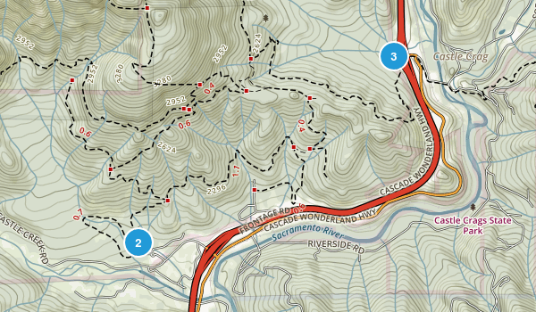 Castle Crags State Park Map