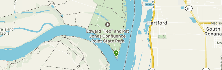 Edward "Ted" and Pat Jones-Confluence Point State Park: de beste routes ...