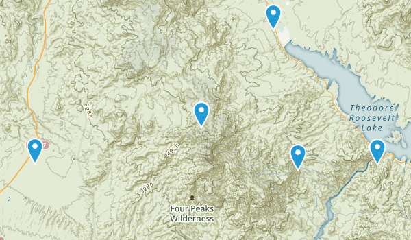 Four Peaks Wilderness - Four Peaks Wilderness Arizona four peaks trail map