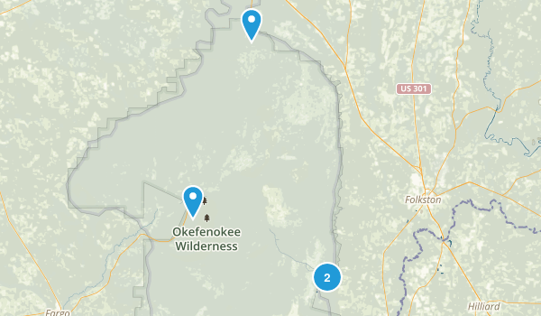 Okefenokee national wildlife refuge map