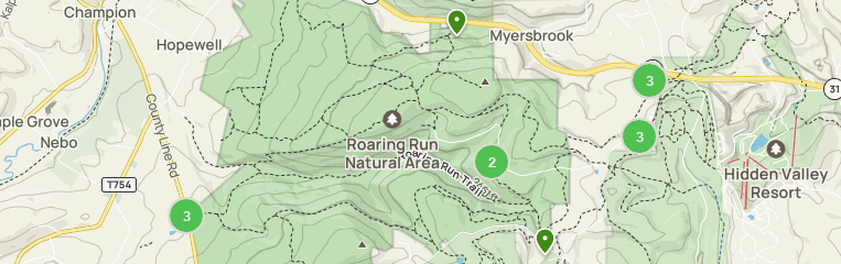 Best 10 Hikes and Trails in Roaring Run Natural Area | AllTrails
