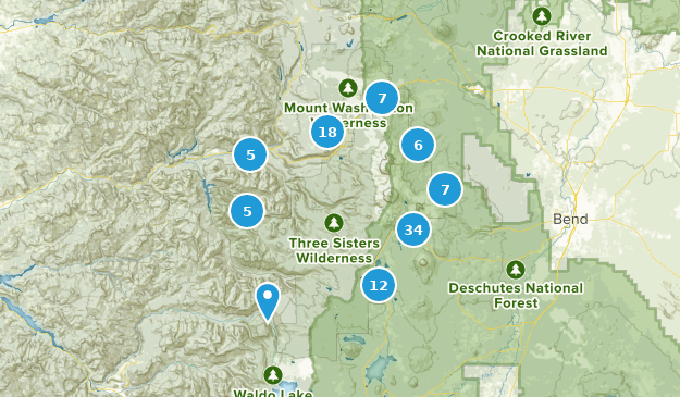 Three Sisters Wilderness Map - United States Map