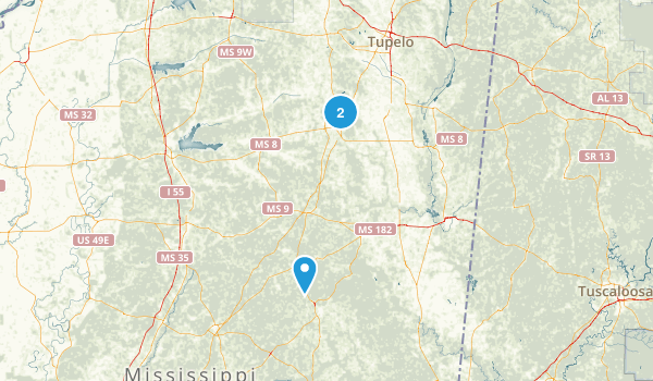Mapa Del Bosque Nacional Tombigbee