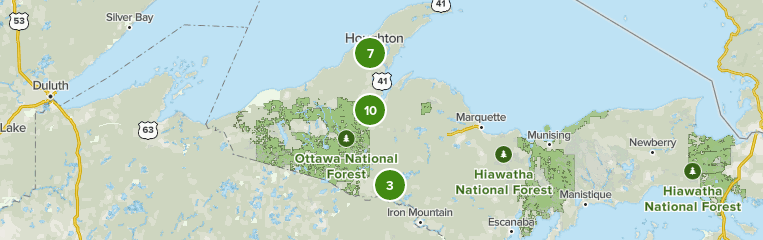 Best 10 Trails in Copper Country State Forest | AllTrails