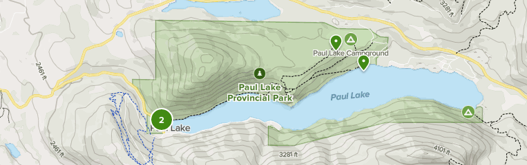Best trails in Paul Lake Provincial Park, British Columbia, Canada ...