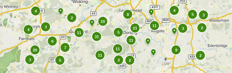 Best Trails in Surrey Hills Area of Outstanding Natural Beauty - Surrey ...