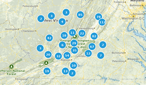 Best Trails in George Washington and Jefferson National Forests ...