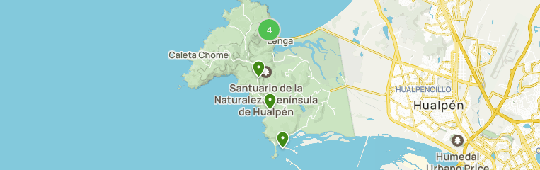 Santuario de la Naturaleza de la Península de Hualpén: de beste routes ...