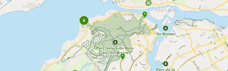 Las mejores rutas en Bois-de-L'Ile-Bizard Nature Park: Mapas ...