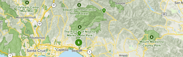 I migliori sentieri con cascate in The Forest of Nisene Marks State ...