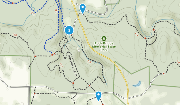 Best Views Trails in Rock Bridge Memorial State Park | AllTrails