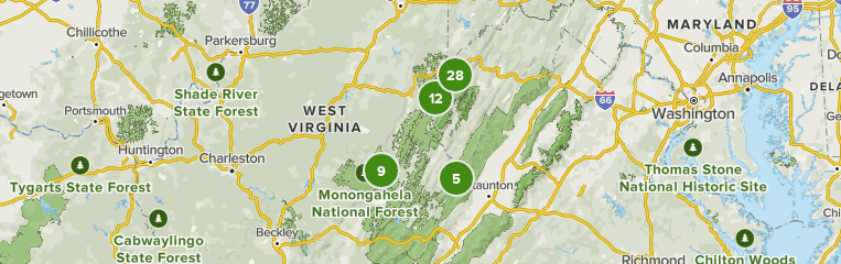 Best Backpacking Trails in Monongahela National Forest: Map, Details ...