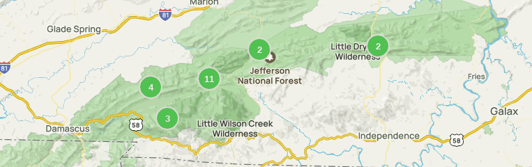 Best Hard Trails in Mount Rogers National Recreation Area | AllTrails