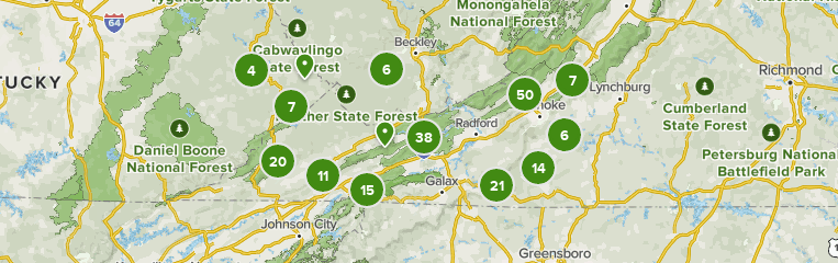 Best 10 Easy Trails in Jefferson National Forest: Map, Details | AllTrails