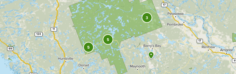 Best backpacking trails in Algonquin Provincial Park, Ontario, Canada ...