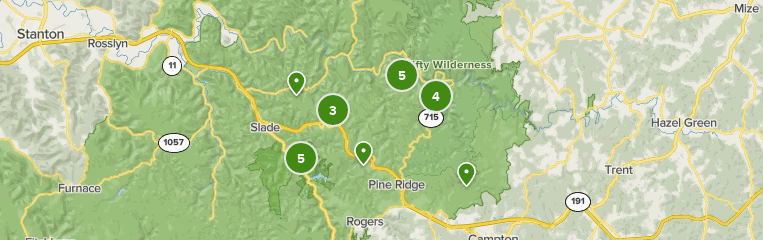 Best 10 Kid Friendly Trails in Red River Gorge Geological Area: Map ...