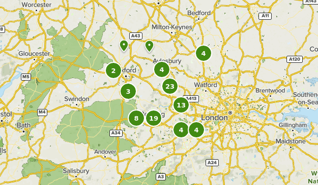 Best Partially Paved Trails in Chiltern Hills Area of Outstanding ...