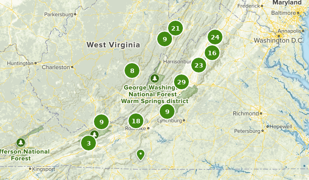Best Backpacking Trails in George Washington and Jefferson National ...