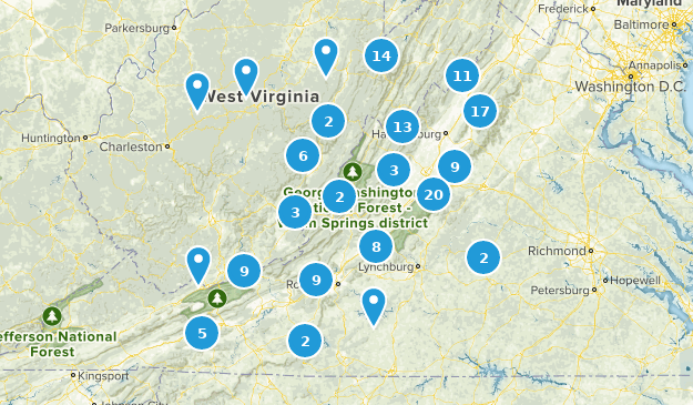 Map George Washington National Forest – JKNY