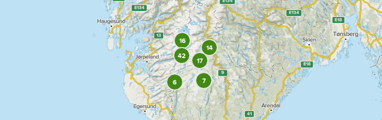 Best 10 Hikes and Trails in Setesdal Vesthei Ryfylkeheiane Landscape ...