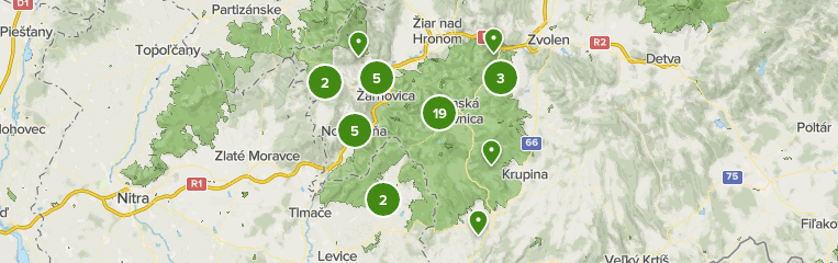 Best 10 Long Trails in Chranená krajinná oblasť (CHKO) Štiavnické vrchy ...