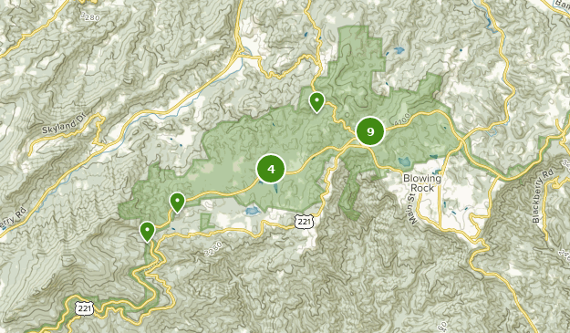 Sliding Rock North Carolina Map