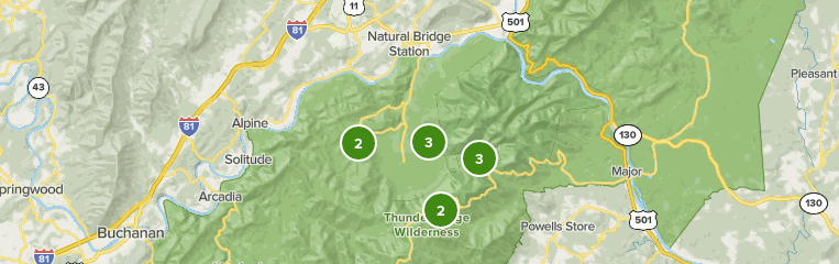 Best Views Trails in Natural Bridge Station | AllTrails