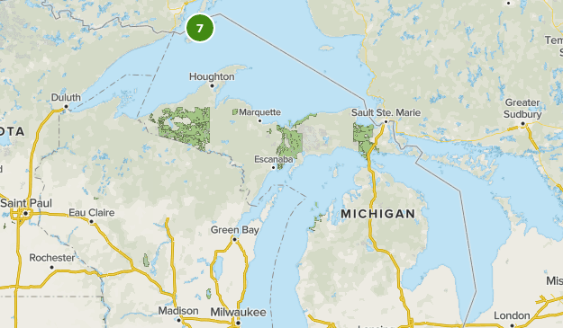 Michigan national parks map
