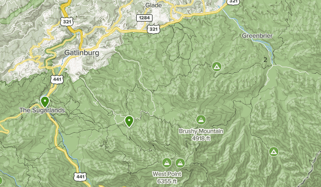 Detailed map of downtown gatlinburg