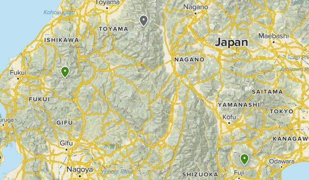 Japanese Mountains Map