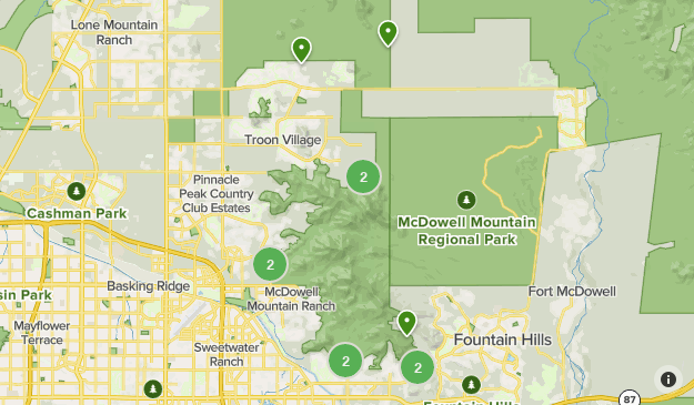 McDowell Preserve area | List | AllTrails