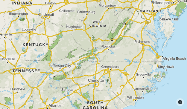 road trip VA + NC | List | AllTrails