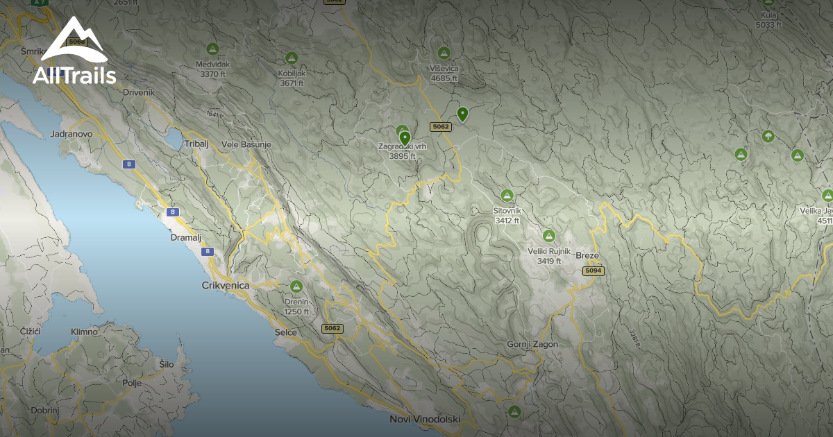 10 Best trails and hikes in Vinodol | AllTrails