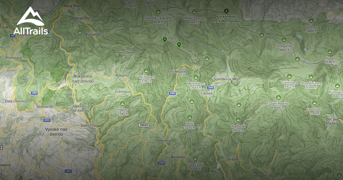 Best partially-paved trails in Vítkovice | AllTrails