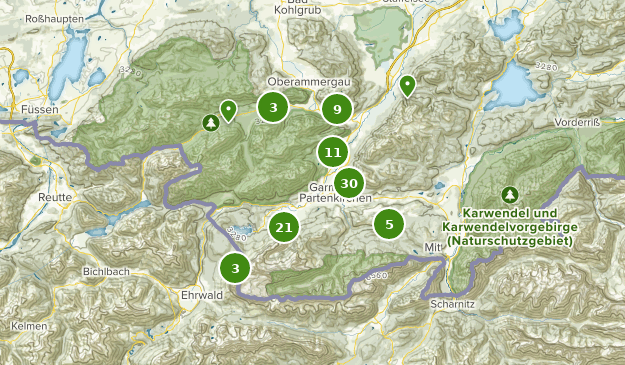 Beste Wege in der Nähe von Garmisch-Partenkirchen, Bayern Deutschland ...