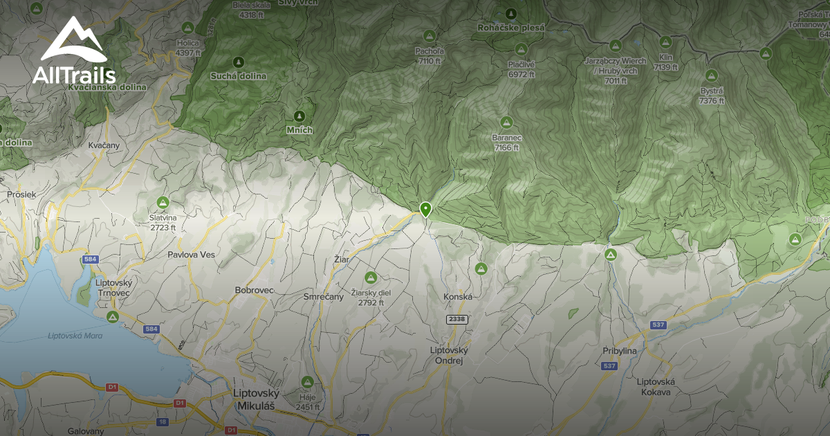 Best hard trails in Žiar | AllTrails