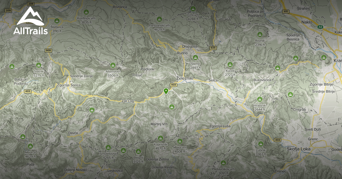 Best hard trails in Železniki | AllTrails