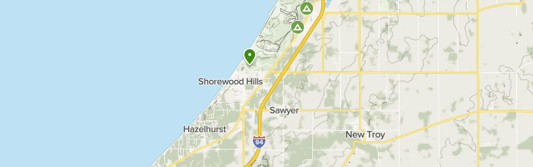 Sawyer Michigan En El Mapa De Michigan