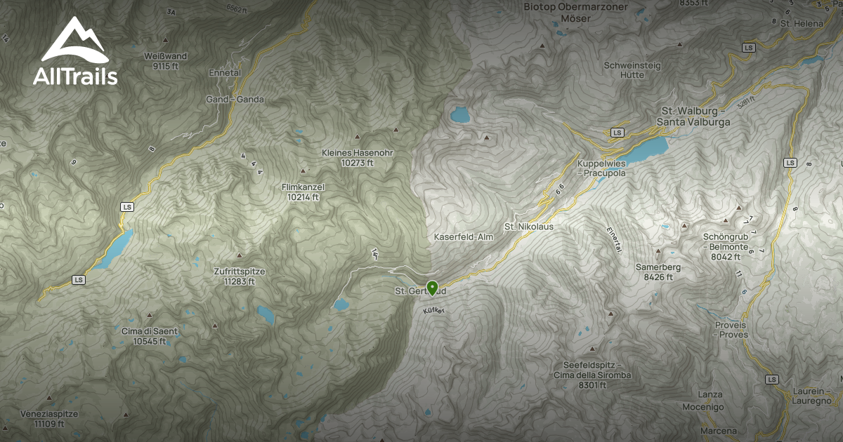 Getristeter Stein - Monte Rotto: Die besten Routen in der Umgebung ...